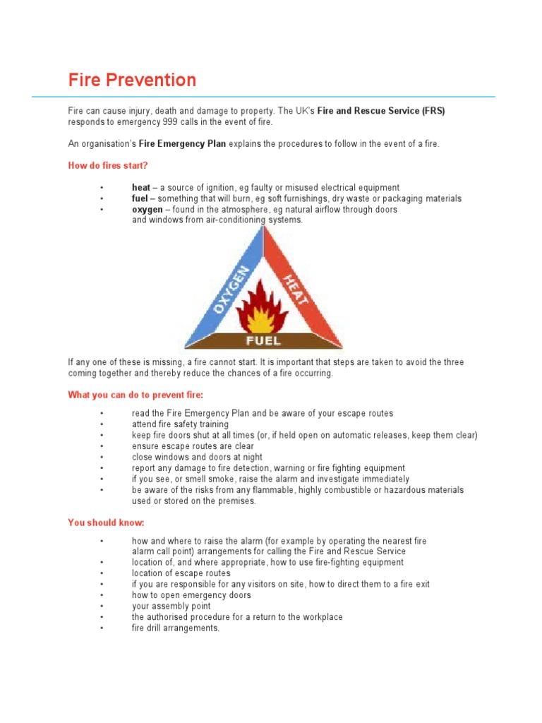 Fire Prevention | PDF | Fires | Firefighting