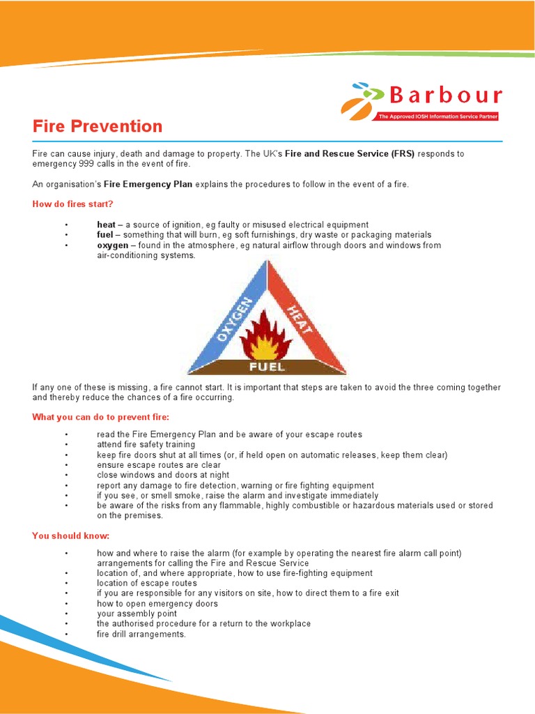 Toolbox Talks: Fire Prevention | PDF | Occupational Safety And Health ...