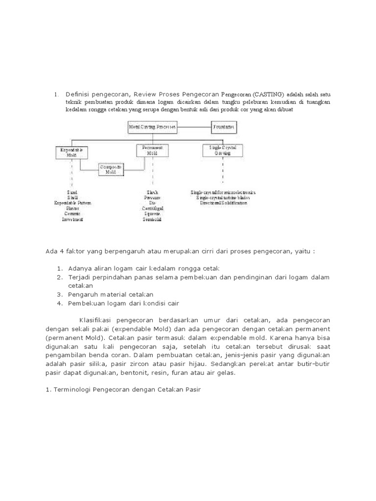 Teknik Pengecoran Logam | PDF