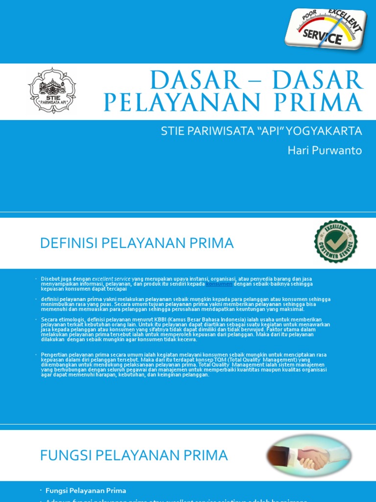 Konsep dan Tujuan Pelayanan Prima | PDF