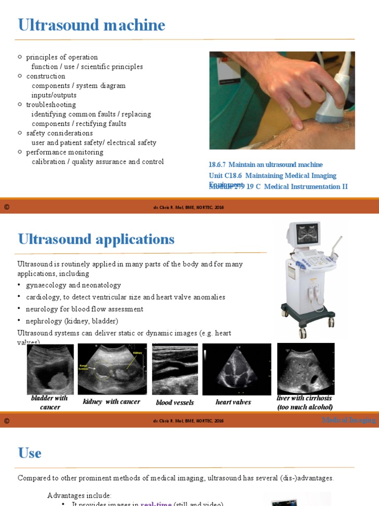 Ultrasound Machine: Unit C18.6 Maintaining Medical Imaging Equipment 18 ...