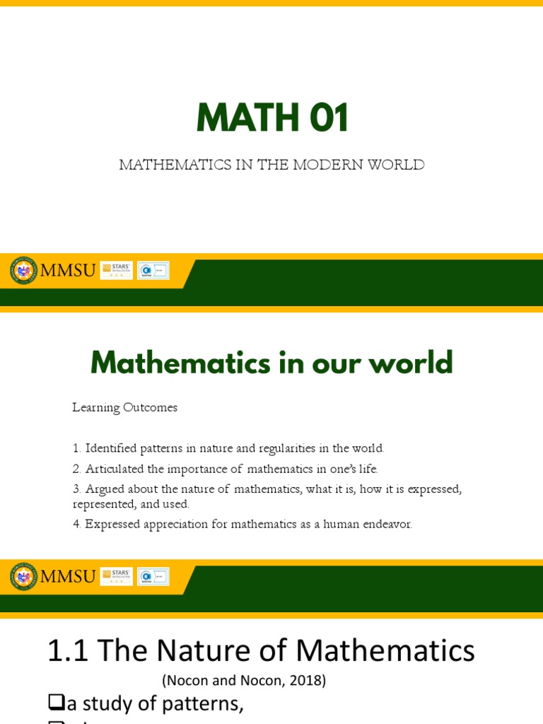 #1 Math 01 | PDF | Pattern | Waves