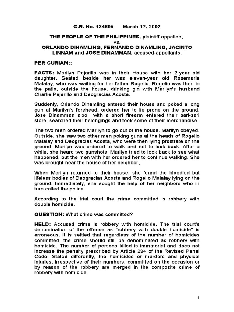 People of The Philippines vs. Dinamling | PDF