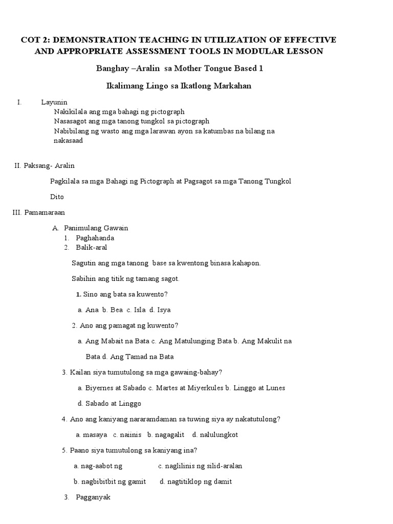 COT DLL MTB qtr2 2021 | PDF