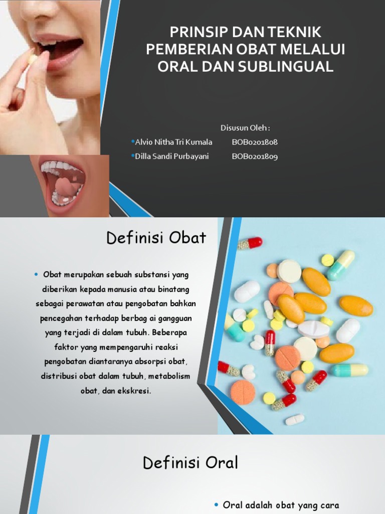 Teknik Pemberian Obat Oral dan Sublingual | PDF