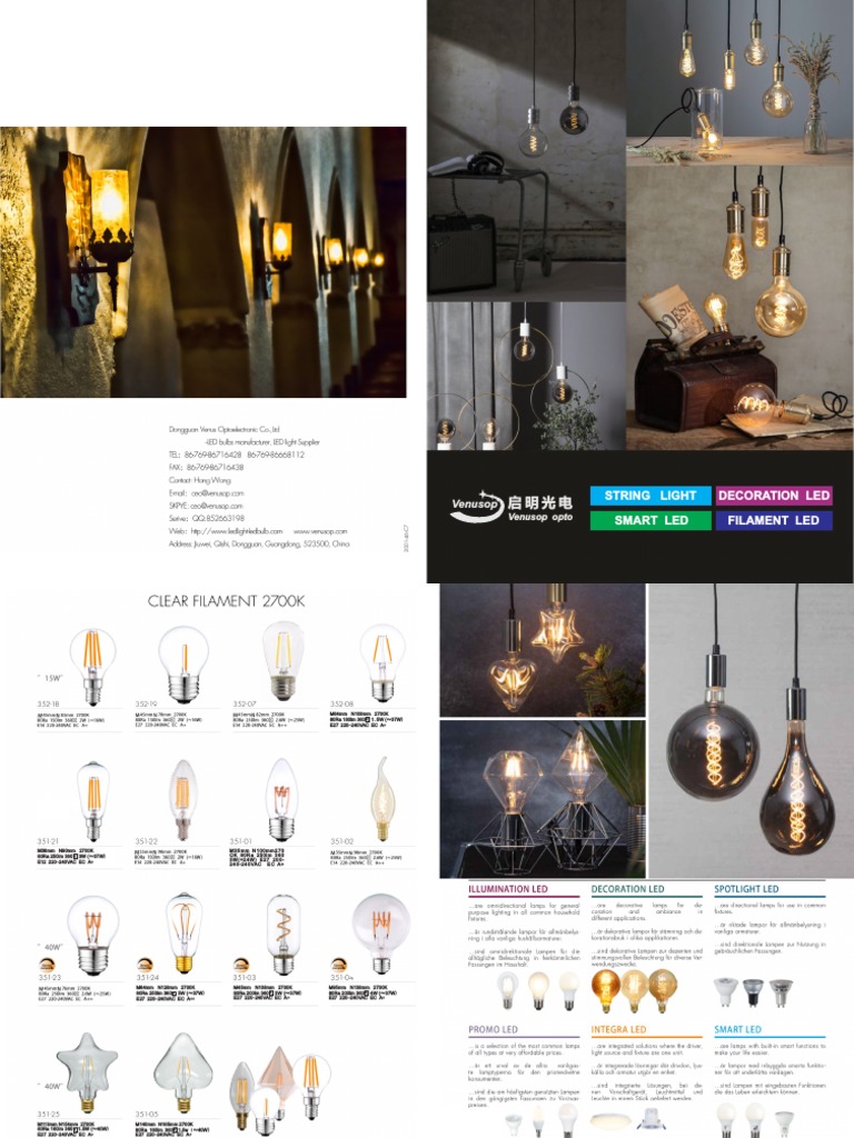 Venus LED BULB Catalogue | PDF | Lighting | Glass Applications