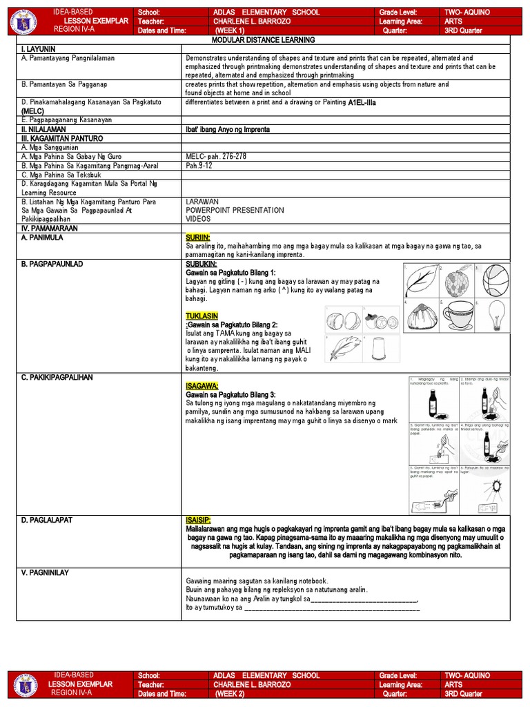3Q Arts Lesson Exemplar | PDF