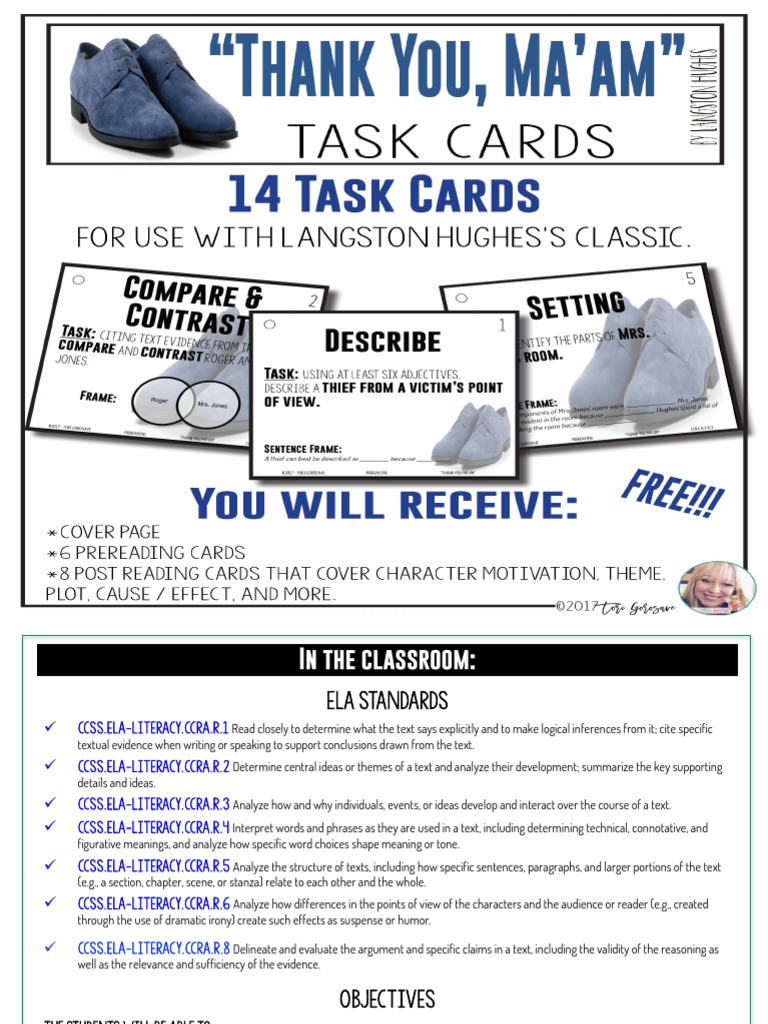 02 - Thank You Maam Square Task Cards | PDF | Cognition | Cognitive Science