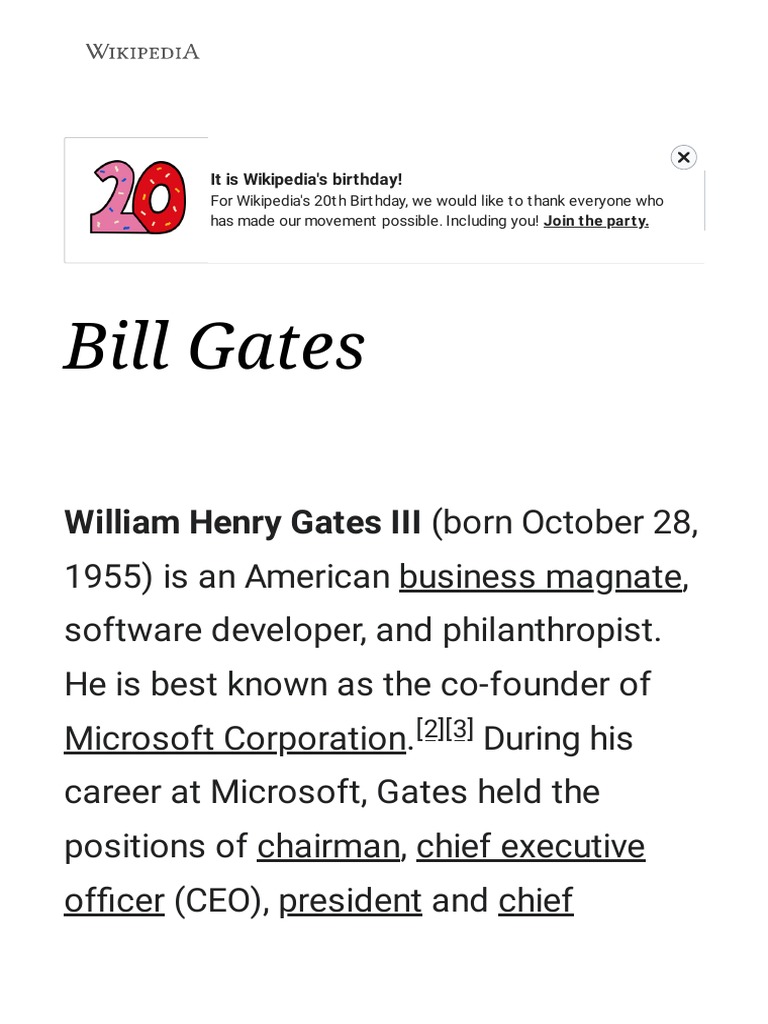 Bill Gates | PDF | Ibm Pc Compatibles | Society