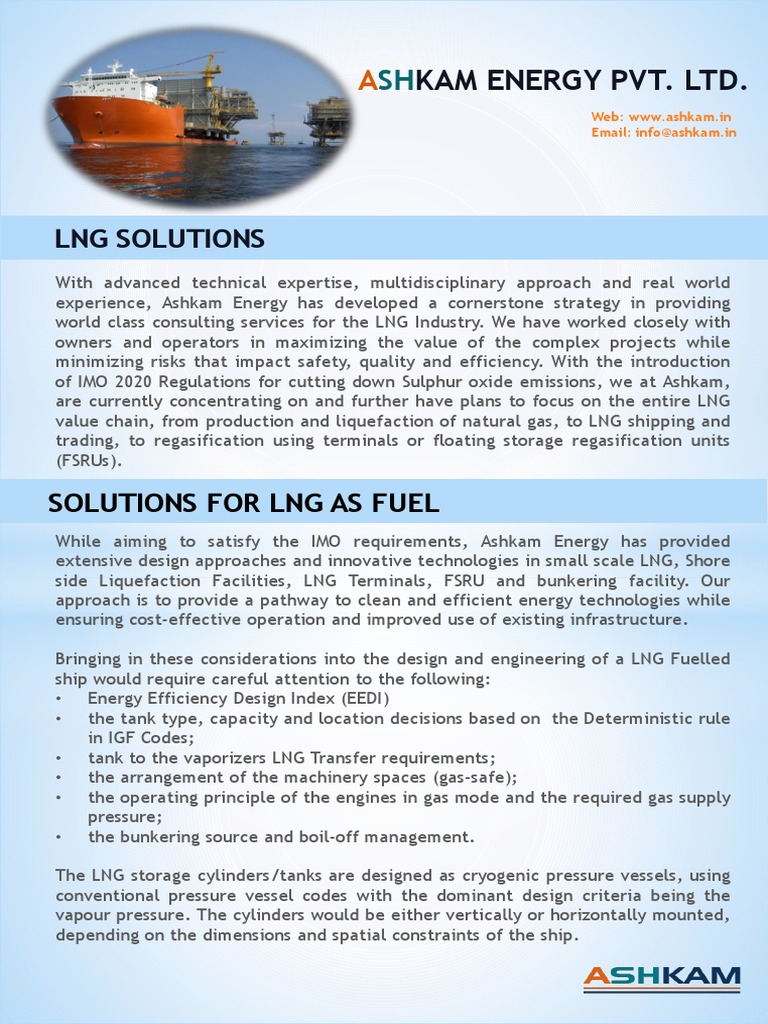 Ashkam Energy, LNG Capabilities, LNG Design, LNG Terminal, LNG Fuelled ...