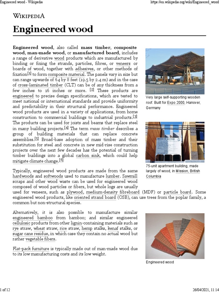 Engineered Wood | PDF | Wood | Crafts