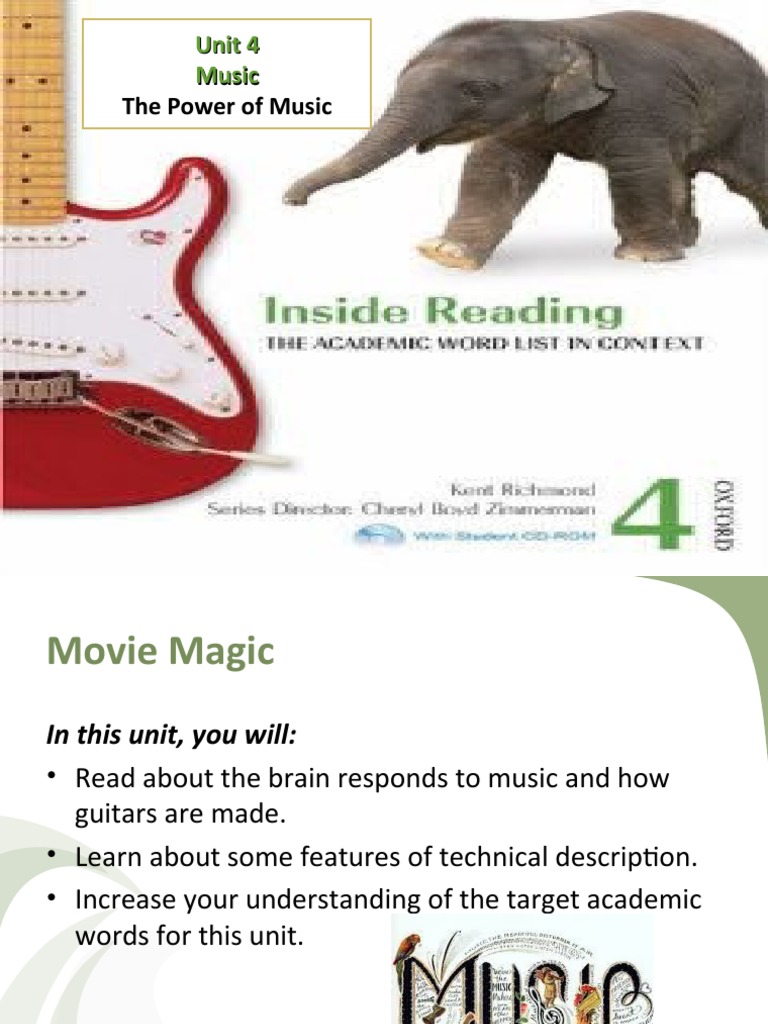 Unit 4 Music The Power of Music | PDF | Guitars | String Instruments