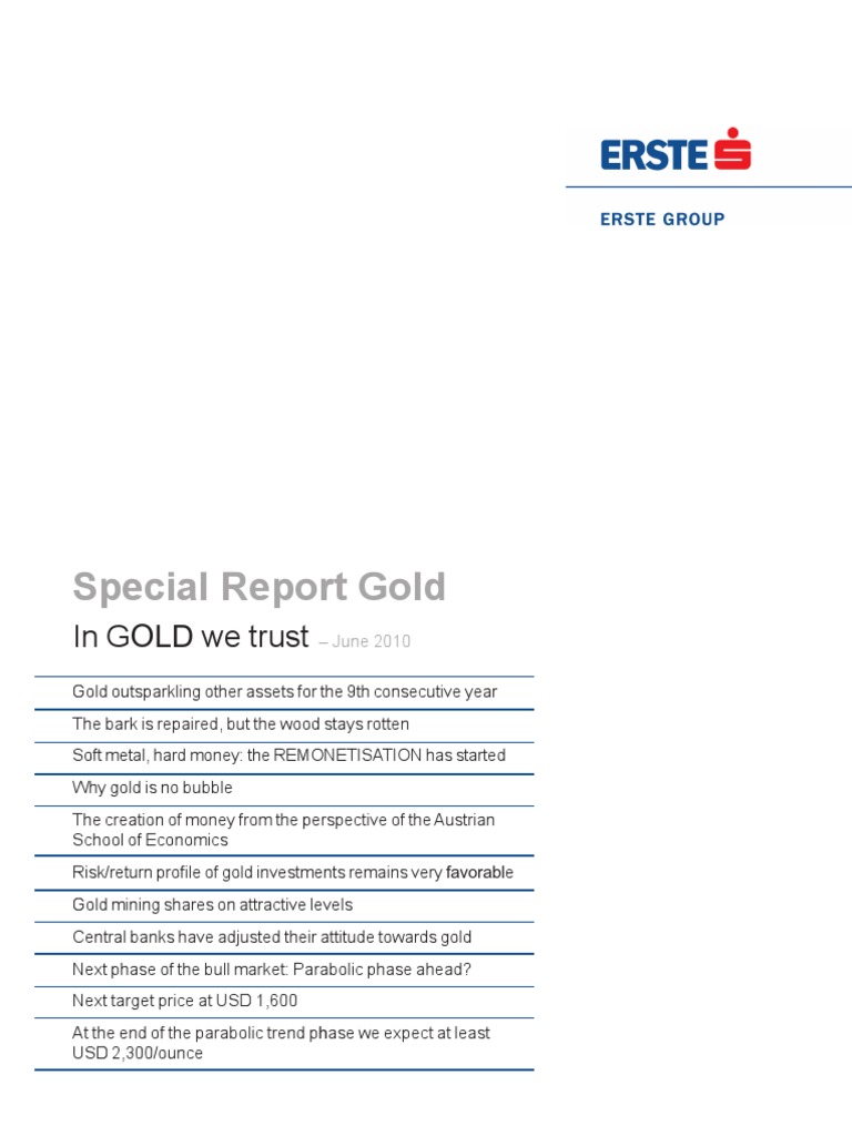 Special Report Gold: Ing Old We Trust | PDF | Household Debt | Federal ...