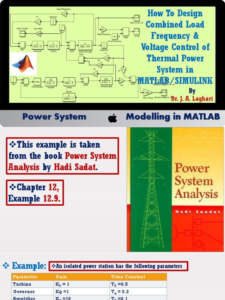 Combined Model of LFC and Voltage Control in Matla Software | PDF ...