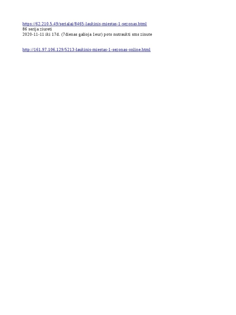 Laukinis Miestas FILMAS | PDF