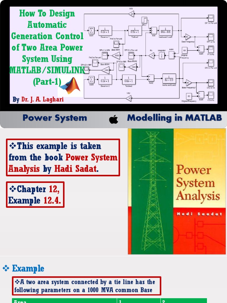 Modelling of AGC of Two Area Power System in Matlab Software Part-1 ...