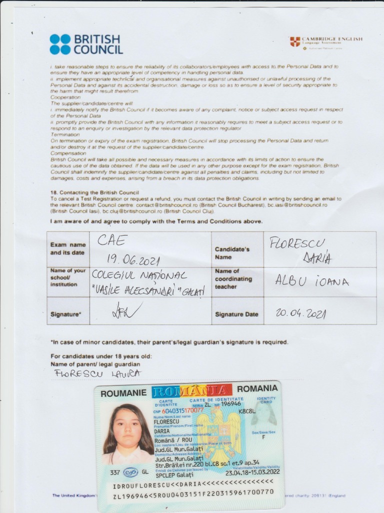 Cambridge Cae Florescu Daria | PDF