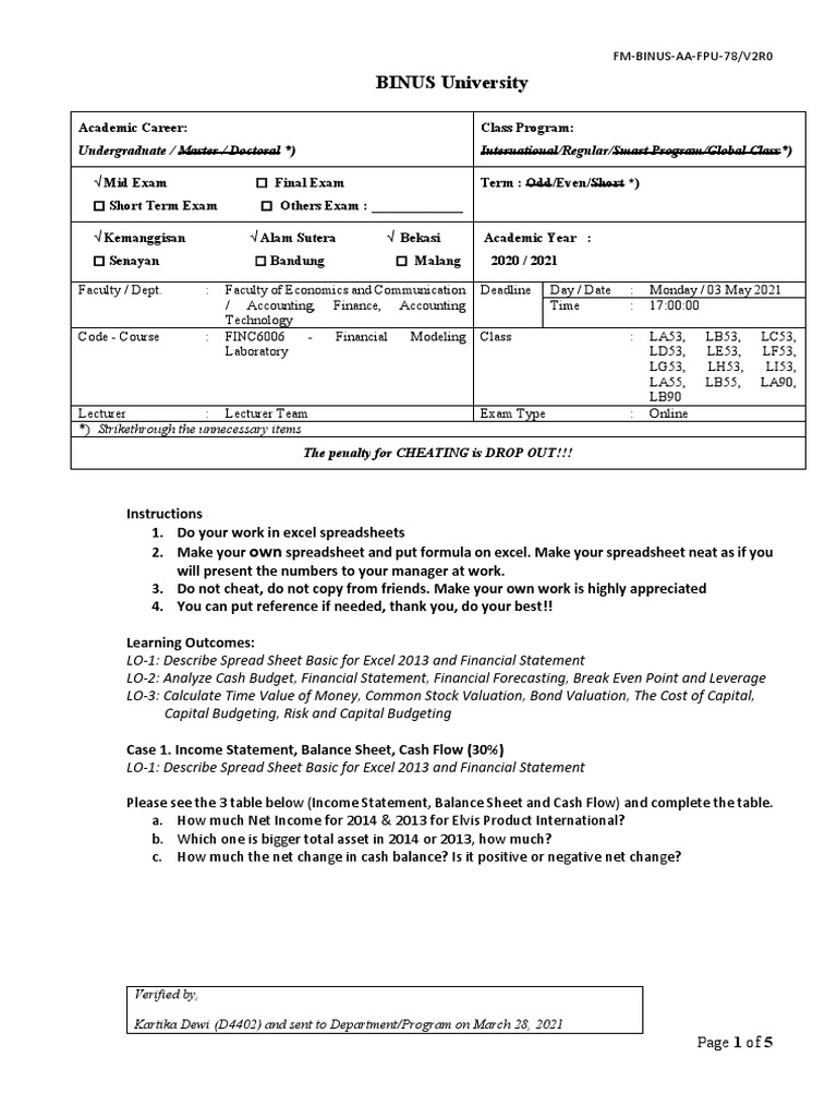 BINUS University: Undergraduate / Master / Doctoral ) International ...