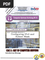 Tvl-Ict-Css: Quarter 1 - Module 3-4: Setup Network Configuration | PDF | Ip Address | Computer ...