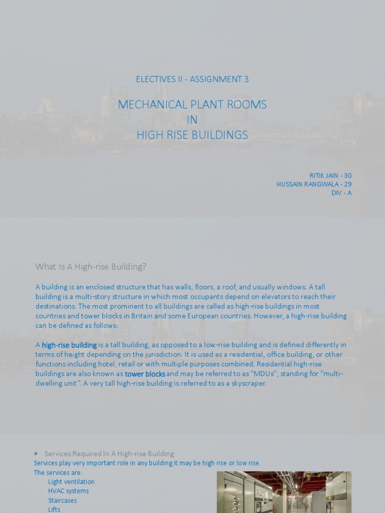 Electives - Mechanical Plant Room - Ritik Jain & Hussain Rangwala | PDF ...
