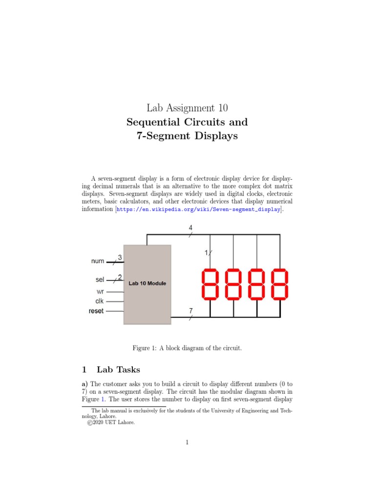 Lab Assignment 10 Sequential Circuits and 7 Segment Displays | PDF | Computer Engineering ...