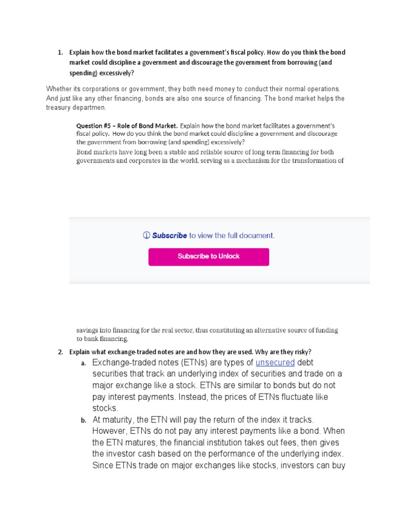 Finmar | PDF | Bonds (Finance) | Exchange Traded Fund