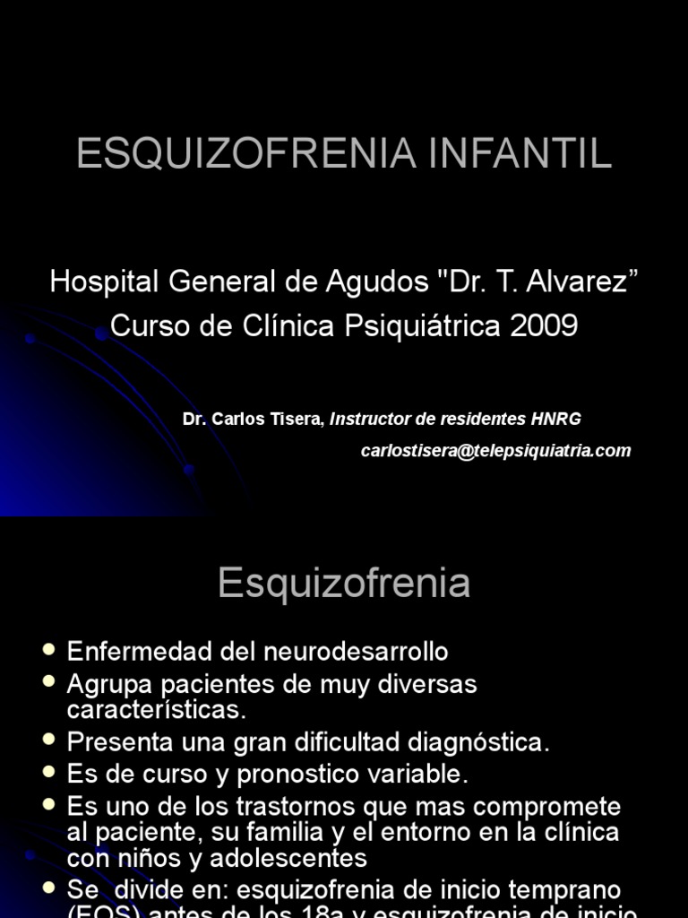 Esquizofrenia Infantil | PDF | Esquizofrenia | Psicosis