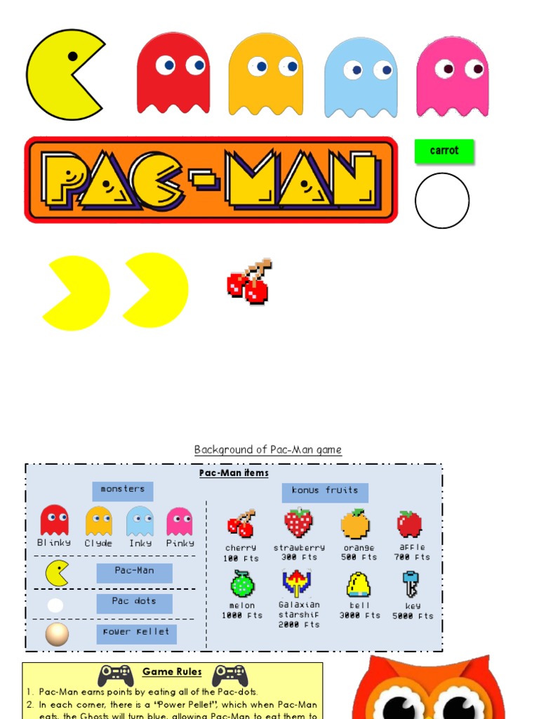 Game Rules, Points, What Is PACman Game | PDF | Food And Drink ...