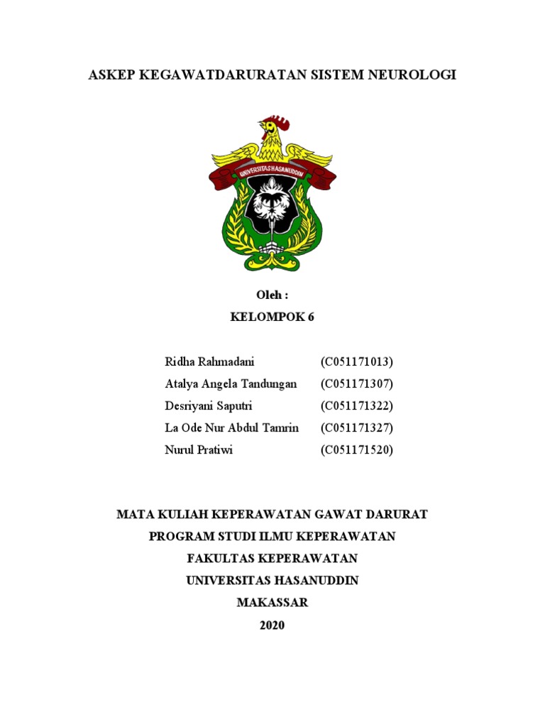 (KLP 6) Makalah Askep KGD Sistem Neurologi | PDF