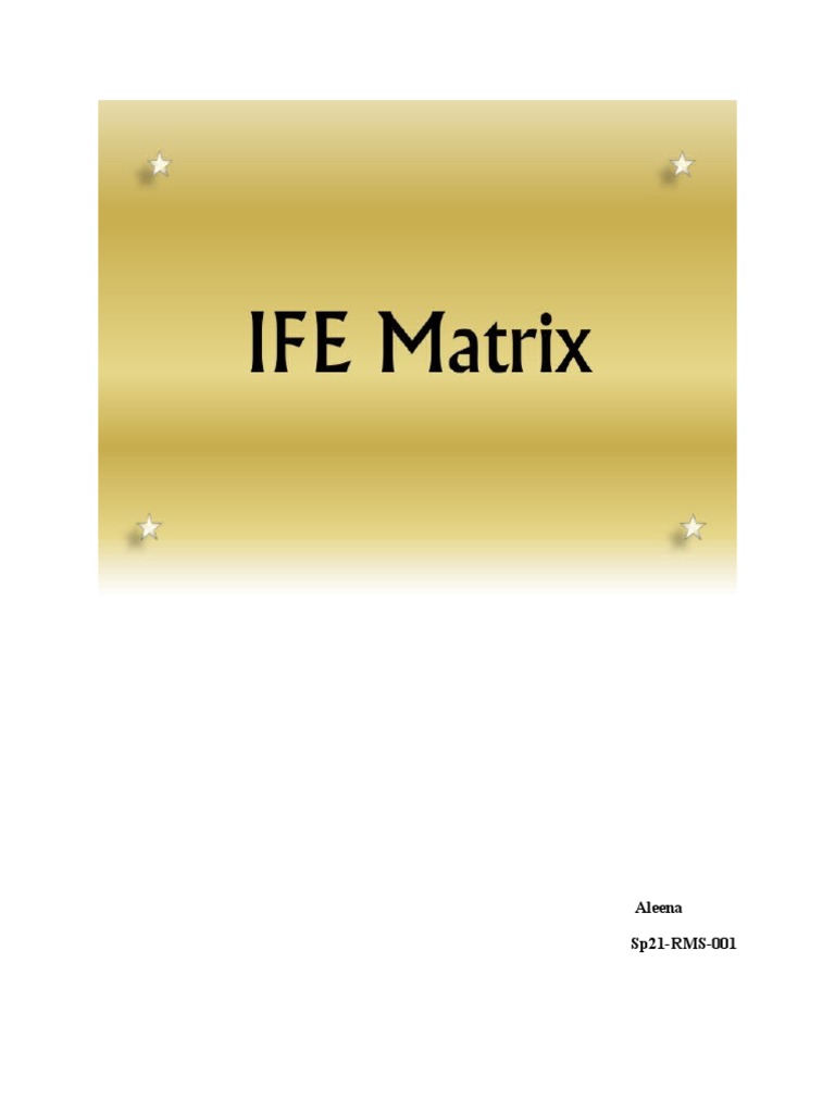 IFE Matrix | PDF | Emirates (Airline) | Airlines