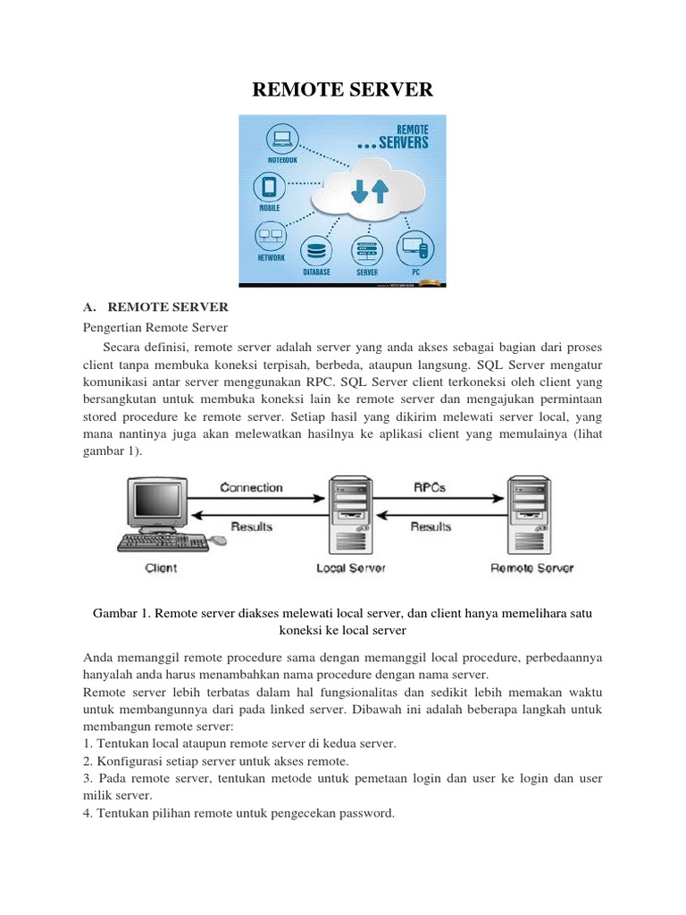 PRINSIP DAN CARA KERJA REMOTE SERVER | PDF
