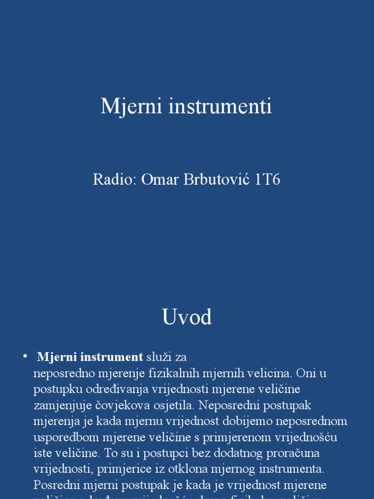 Mjerni Instrumenti | PDF