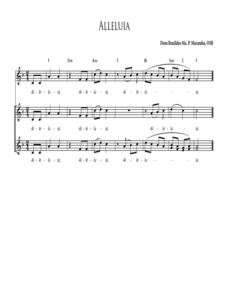 Alleluia - Choral Score | PDF