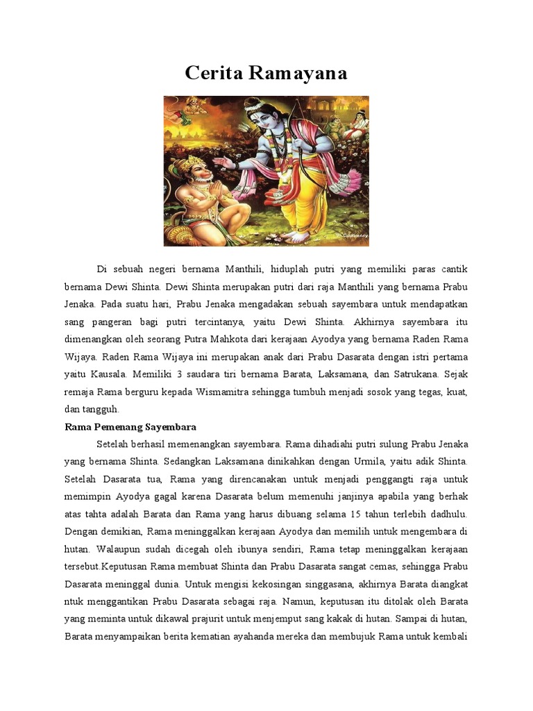 Cerita Ramayana | PDF