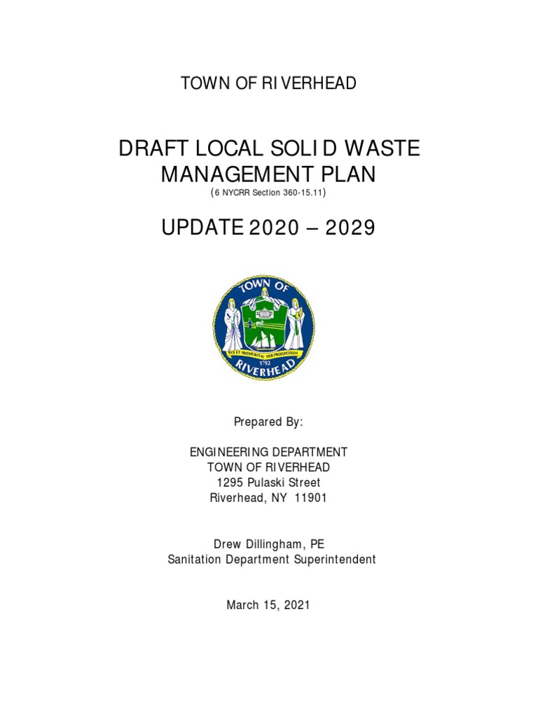 Town of Riverhead Draft Solid Waste Management Plan | Download Free PDF ...