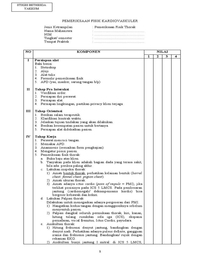 PF Thorak - Kardio | PDF | Sains & Matematika