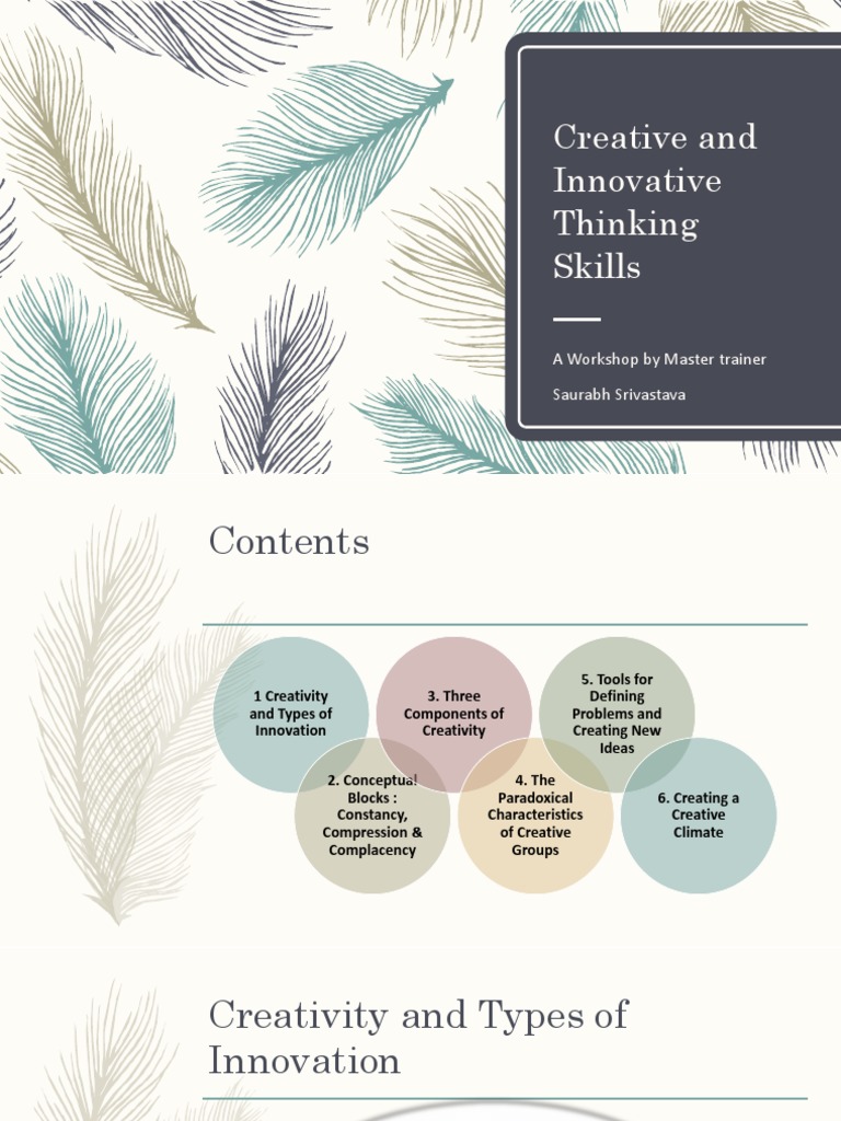 Three Components of Creativity Explained | PDF | Creativity | Thought