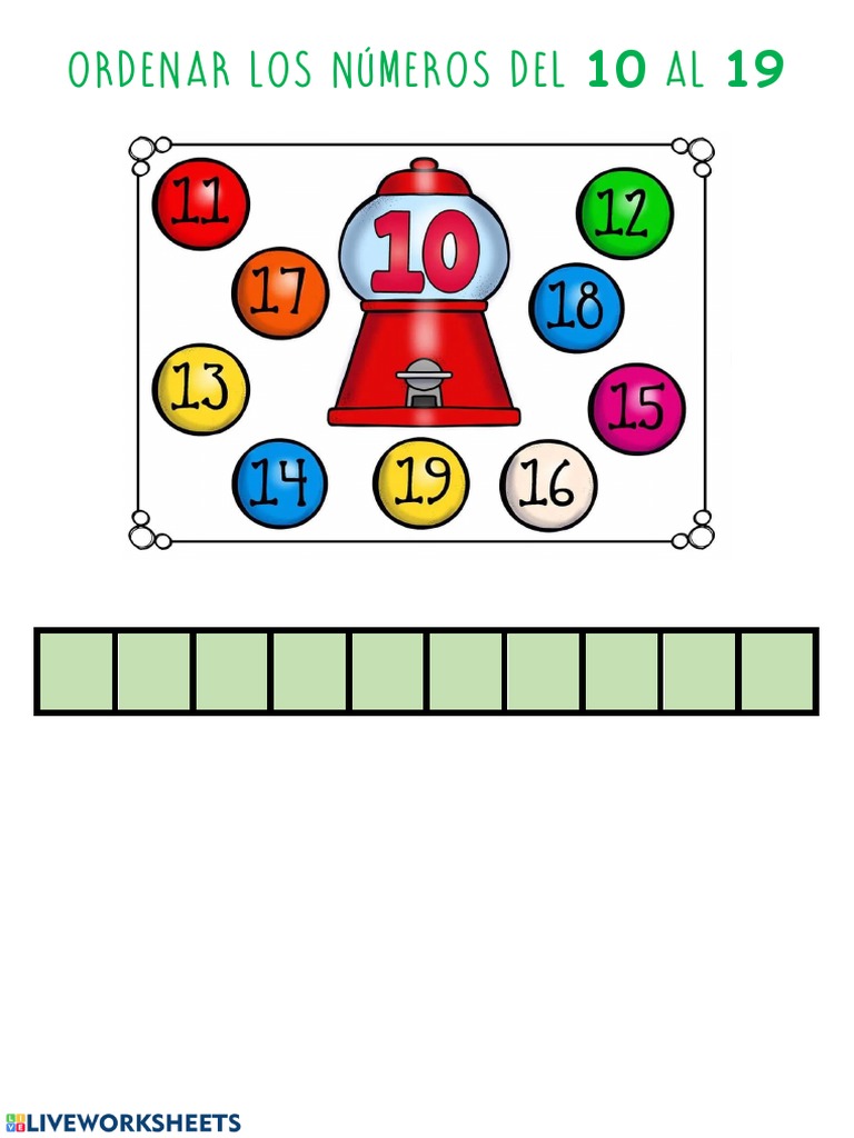 Ordenar Números Del 1 Al 19 | PDF