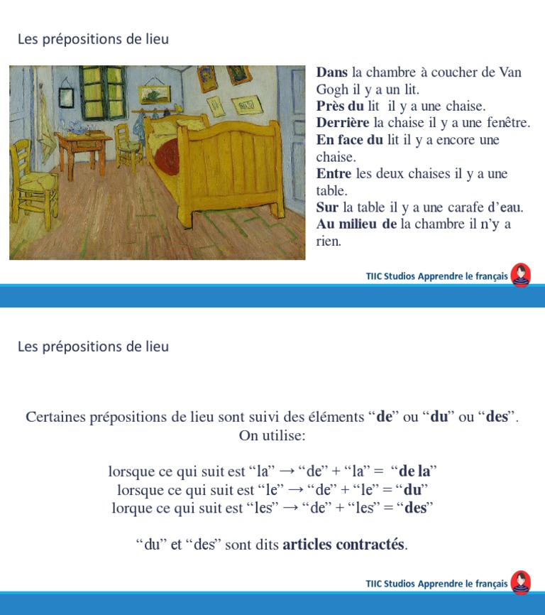 Les prépositions de lieu en français | PDF | Arts du langage et ...