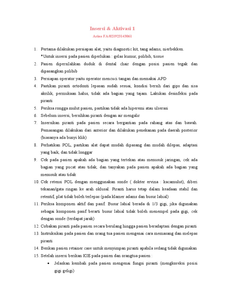 Teknik Insersi Pol | PDF