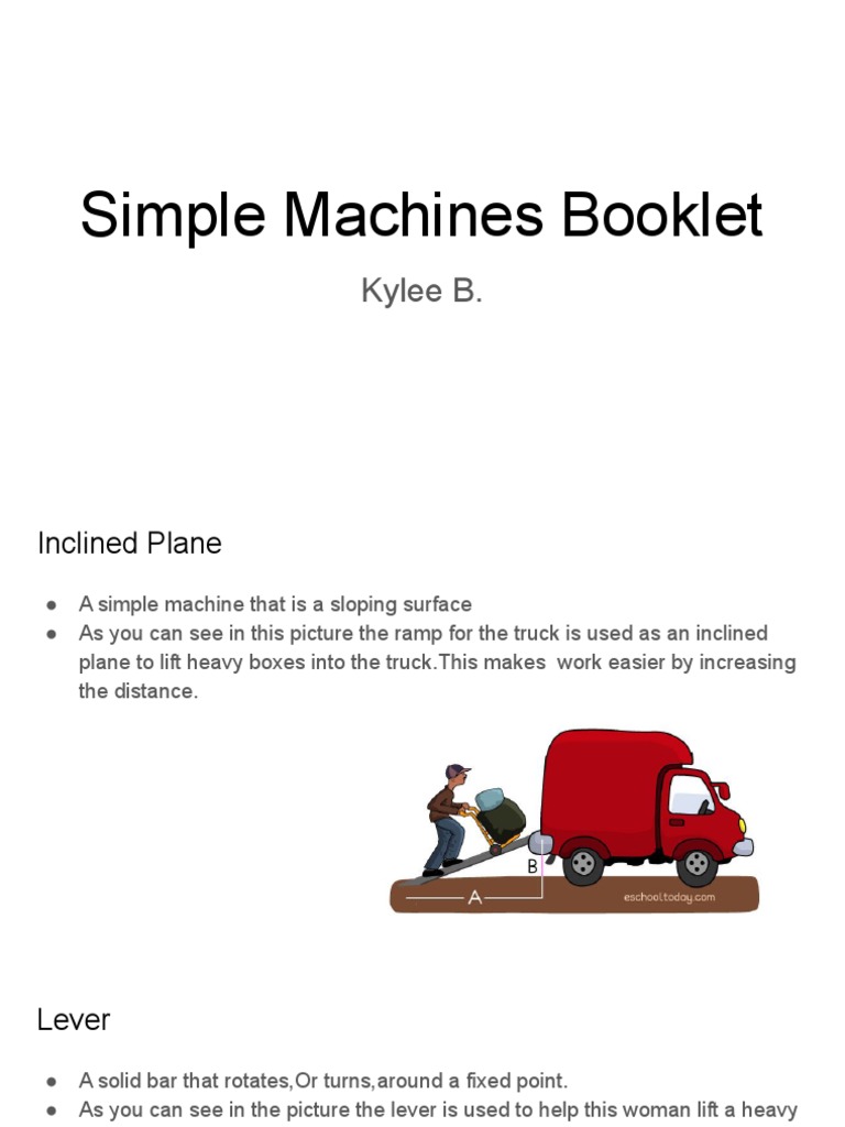 Simple Machines Booklet | PDF