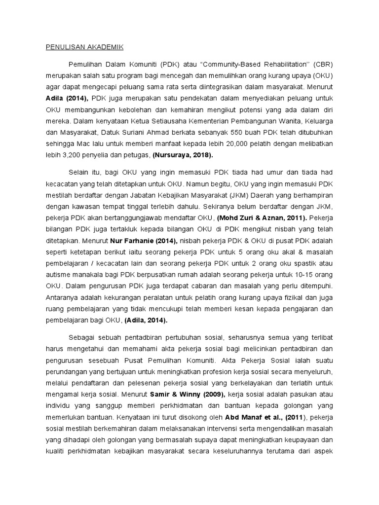 PDK: Program Pemulihan OKU di Malaysia | PDF
