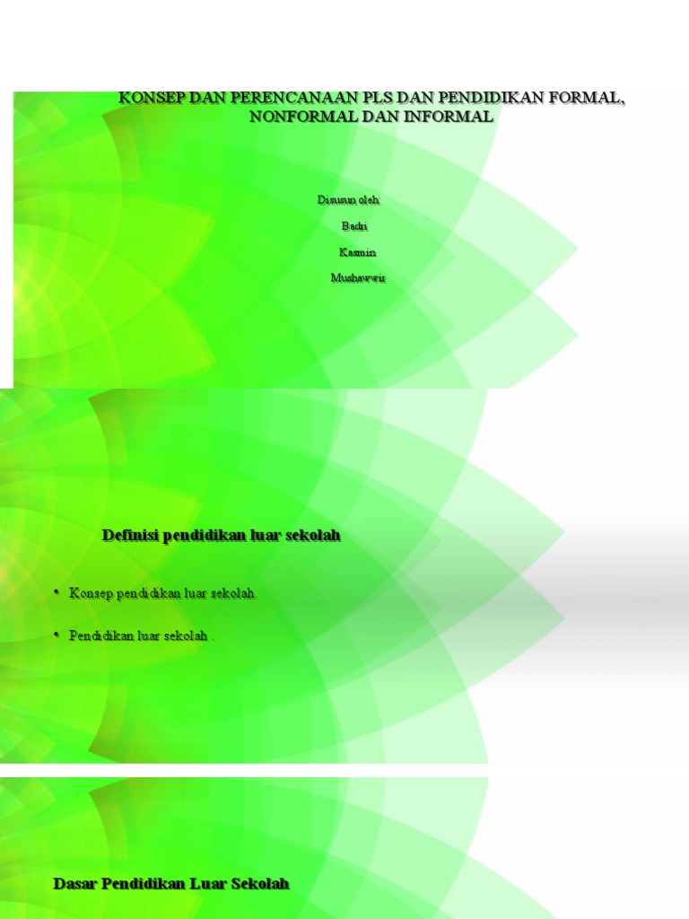 Konsep Dan Perencanaan Pls Dan Pendidikan Formal | PDF