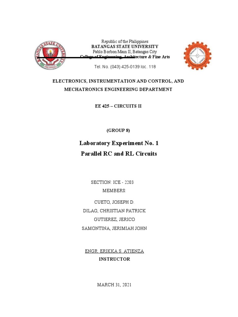 Parallel RC and RL Circuit Analysis | PDF | Electrical Impedance ...