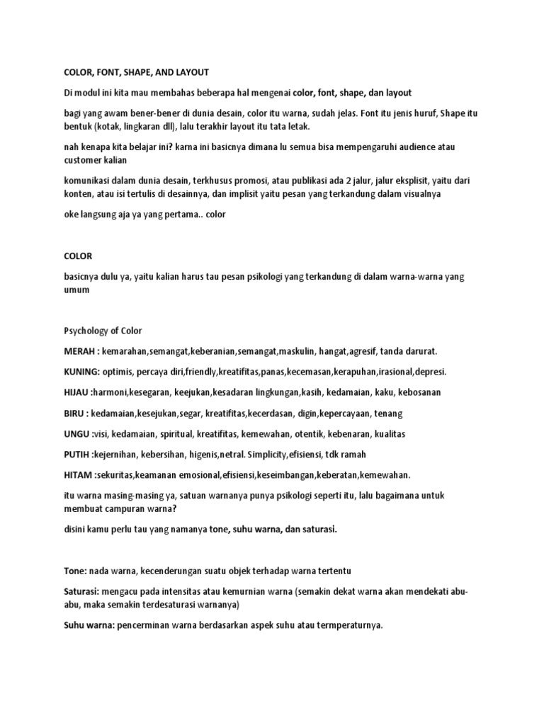 Branding - Modul 3 Color, Font, Shape, and Layout | PDF