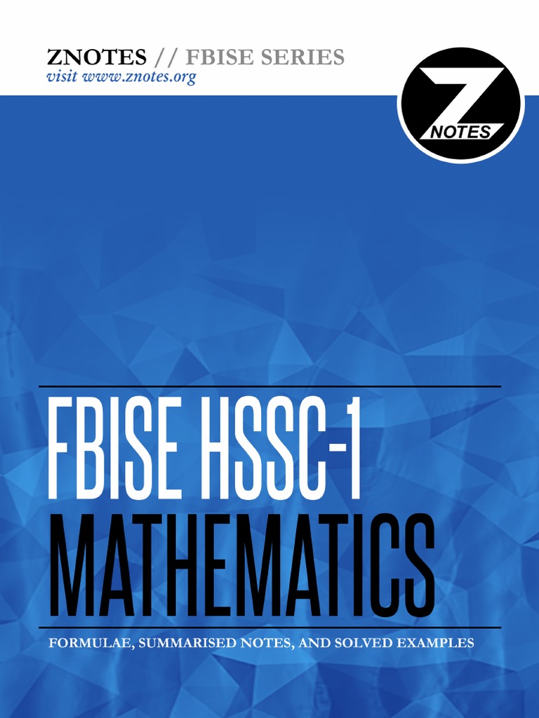 FBISE Mathematics Series Complete Notes | Download Free PDF ...