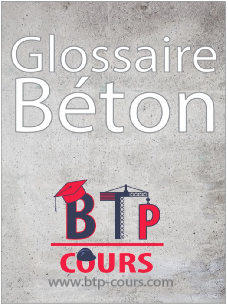 Glossaire des termes du béton en anglais | PDF | Béton | Ciment