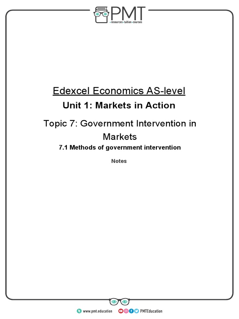 Edexcel Economics AS-level Series Complete Notes | PDF | Subsidy ...