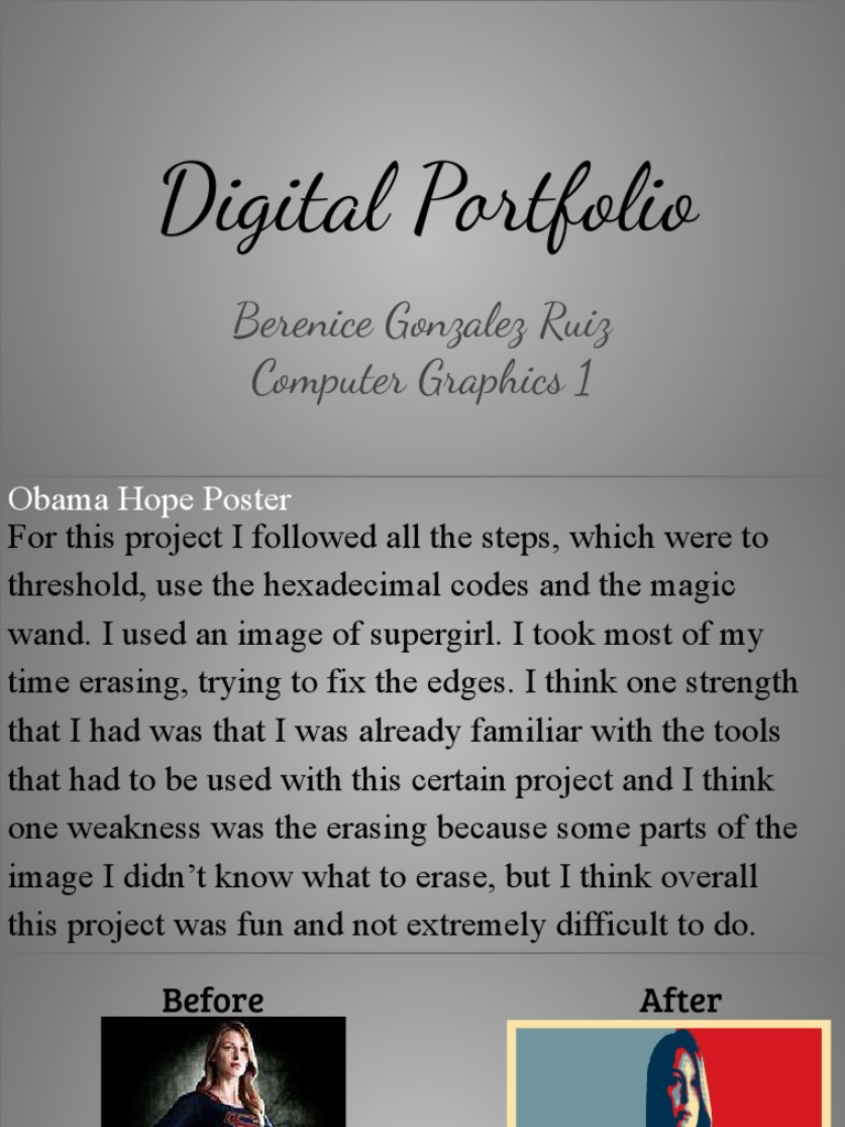 Computer Graphics Portfolio | PDF | Adobe Photoshop | Computing And ...