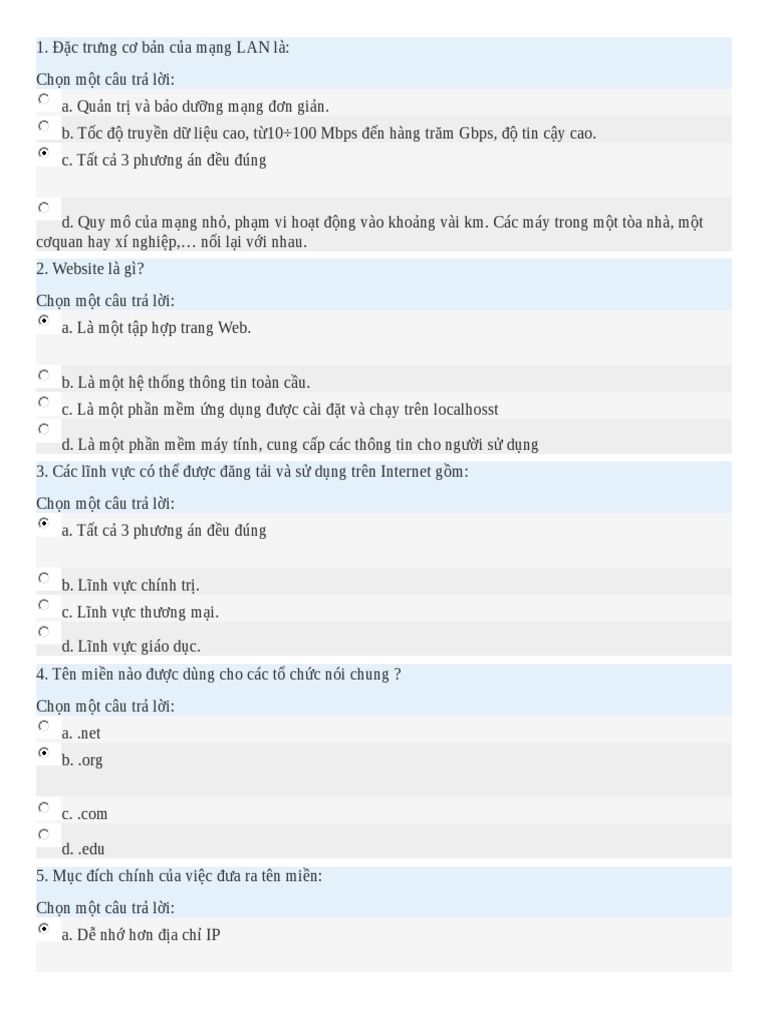 (123doc) 57 Cau Hoi Trac Nghiem Co Dap An Mon Nhap Mon Internet Va Elearning Chuong Trinh Hoc ...